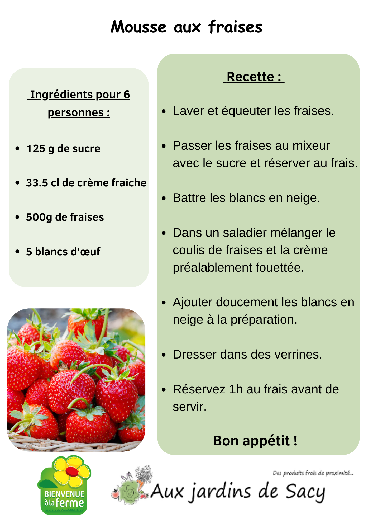 Mousse aux fraises